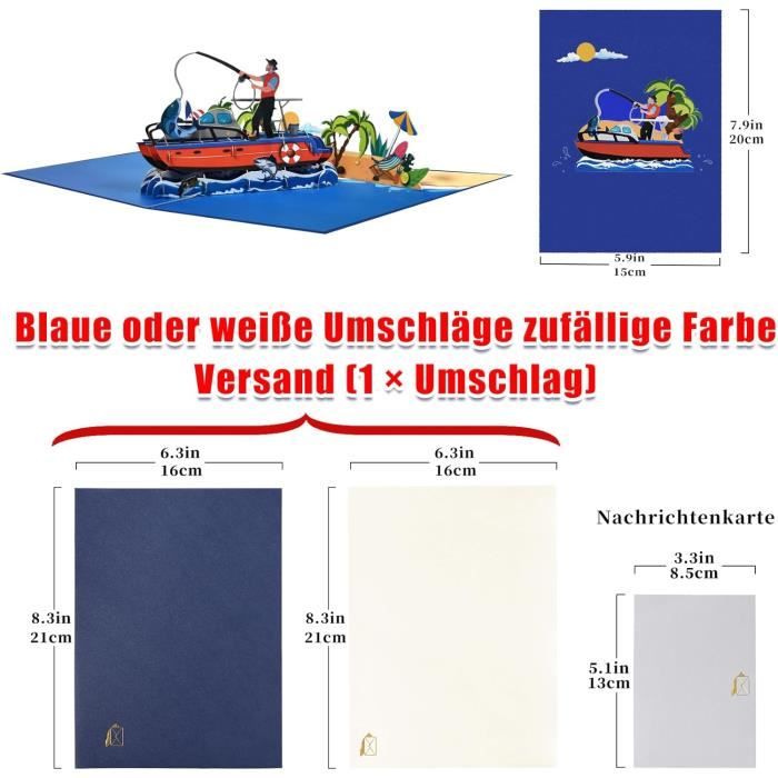 Carte Pop-Up De Pêche, Pop-Up Carte D'Anniversaire, Cartes D ...
