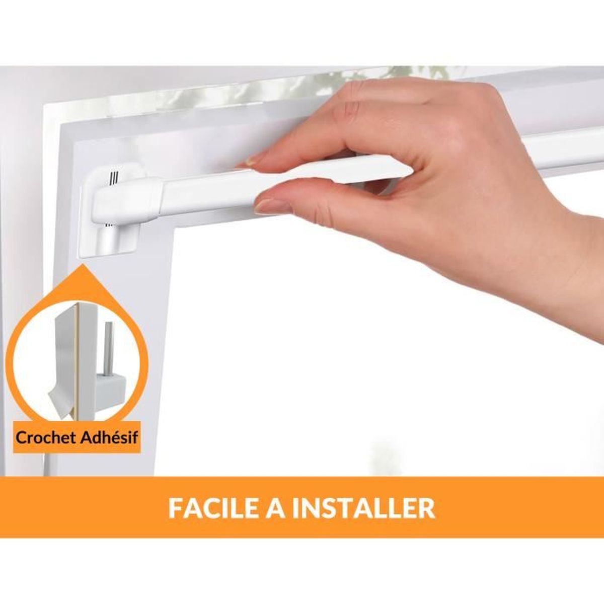 Tringle à Rideau Réglable, Barre de Rideau extensible 30-45cm, Barre de ...