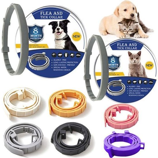 Collier Anti Puces pour Chien Collier RéGlable pour Chien ImperméAble ...