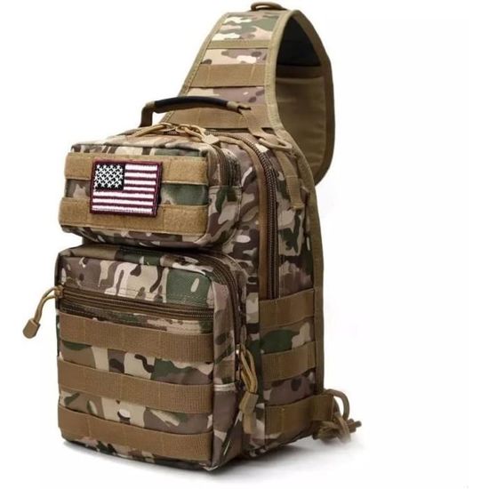 Sac De Poitrine Tactique Sacoche Bandoulière Cross Body Sac À Dos ...