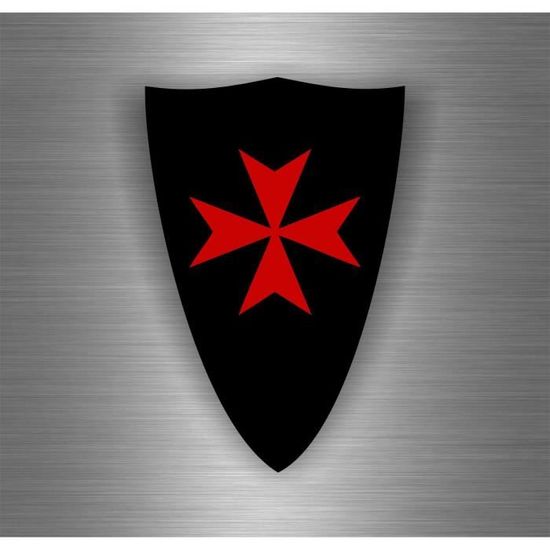 Autocollant sticker templier drapeau croisades B - Cdiscount Maison