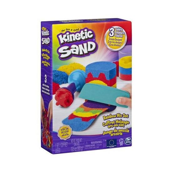 Pâte à modeler pour enfant - Kinetic Sand - Coffret Arc-en-ciel 390 g ...