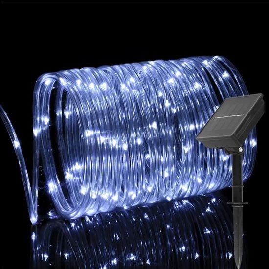 Solaire Ruban Lumineux,100 Led Lumières De Fil De Tube De Cuivre 8 ...