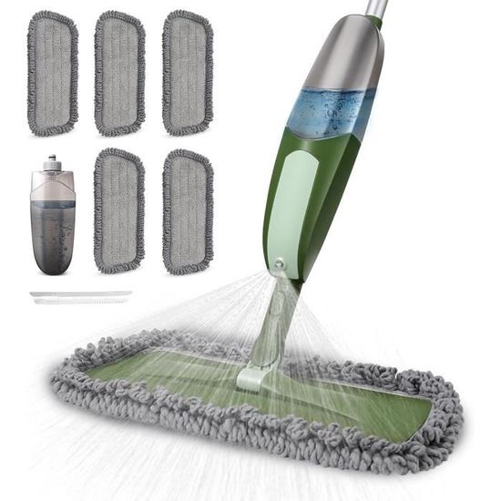 Balai Lave Sol Avec Vaporisateur, 550Ml Balai Spray Serpillère Sol ...