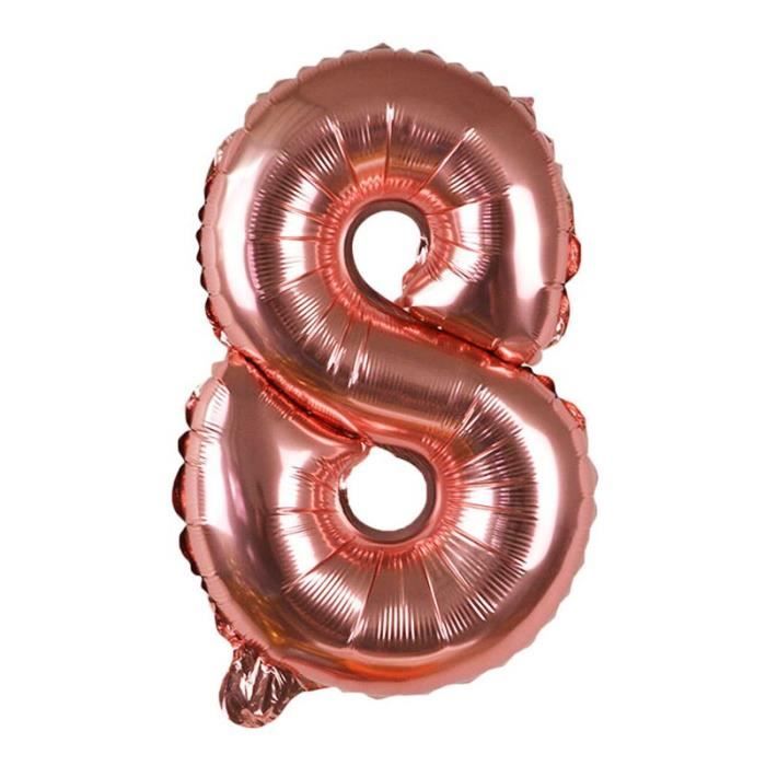 Ballon chiffre - GF - 32'' - Rose gold - Joyeux anniversaire - Hélium ...
