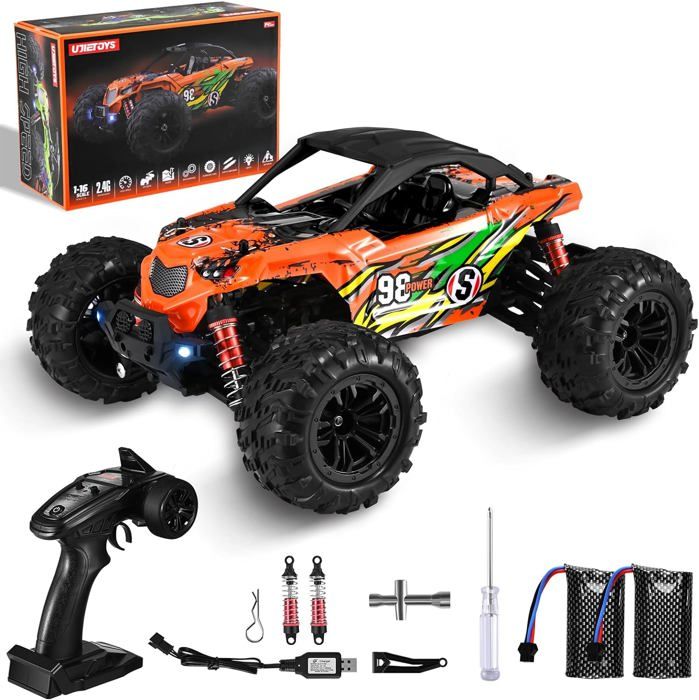 Orange Voiture Telecommandé Adulte,1:16 Voiture RC 4x4 Voiture RC Enfant 2.4GHz Voiture 4WD ...