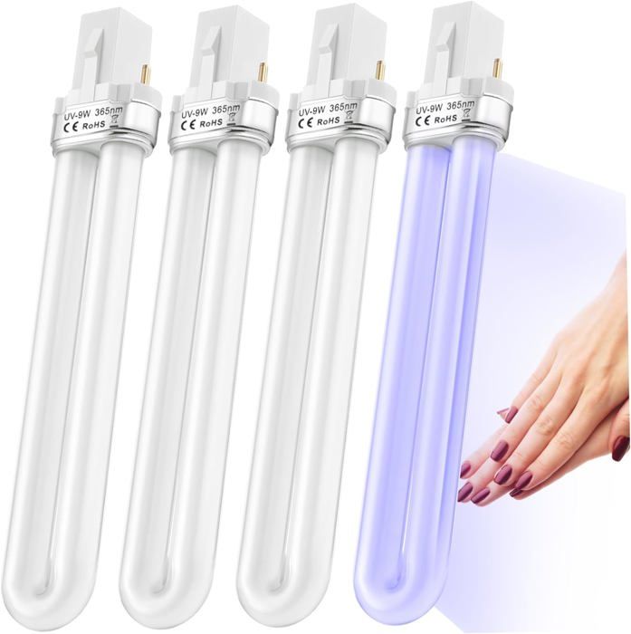 4 Pièces Tube D'Ampoule De Lampe UV Pour Ongles Tube D'Ampoule De ...