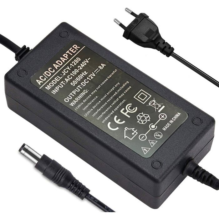 Bloc D'Alimentation 12V 8A,Adaptateur Secteur 96 W,Connecteur Dc 5.5Mm ...