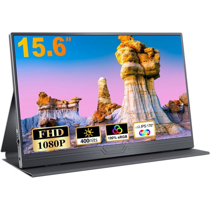 Écran portable 15,6 pouces - SYSSEN - 1920x1080 - IPS - Mini HDMI - USB ...