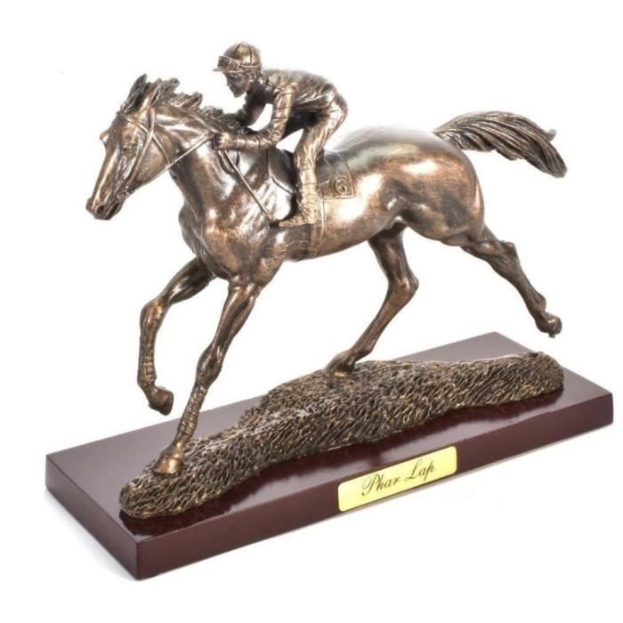 Objet décoratif - ATLAS - Statue cheval de course Phar Lap - Blanc ...