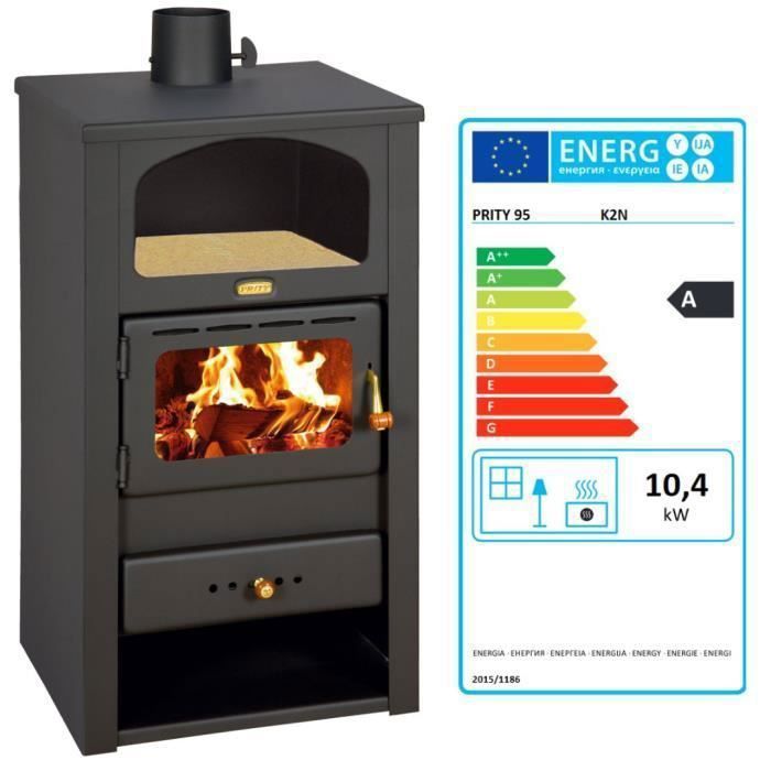 Poêle à bois Prity K2 10 kW compact - Cdiscount Bricolage