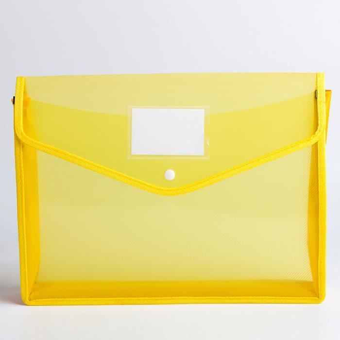 Horizontal jaune - Sac Transparent et observateur pour Documents A4 ...