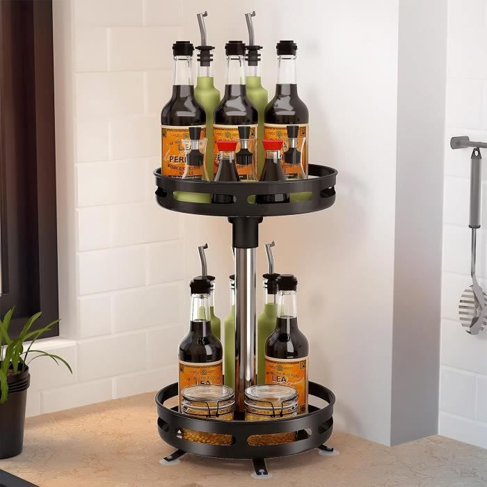Étagère À Épices Rotative À 360 ° - Plateau Tournant - Organiseur De ...