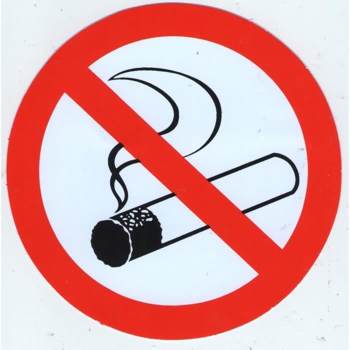 AUTOCOLLANT STICKER INTERDIT DE FUMER NON FUMEUR - Cdiscount Beaux-Arts ...
