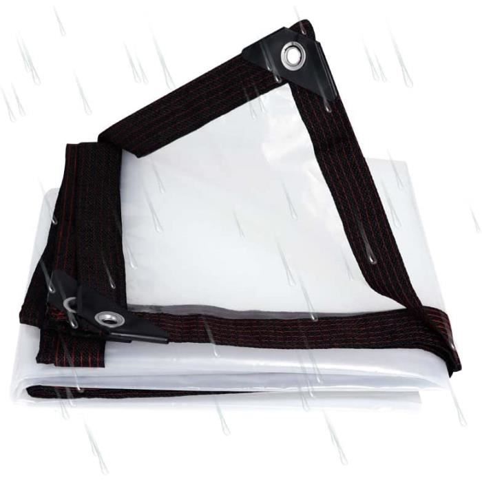 Bâche Transparente avec Oeillets 1x4m, Bâche Imperméable Transparente ...