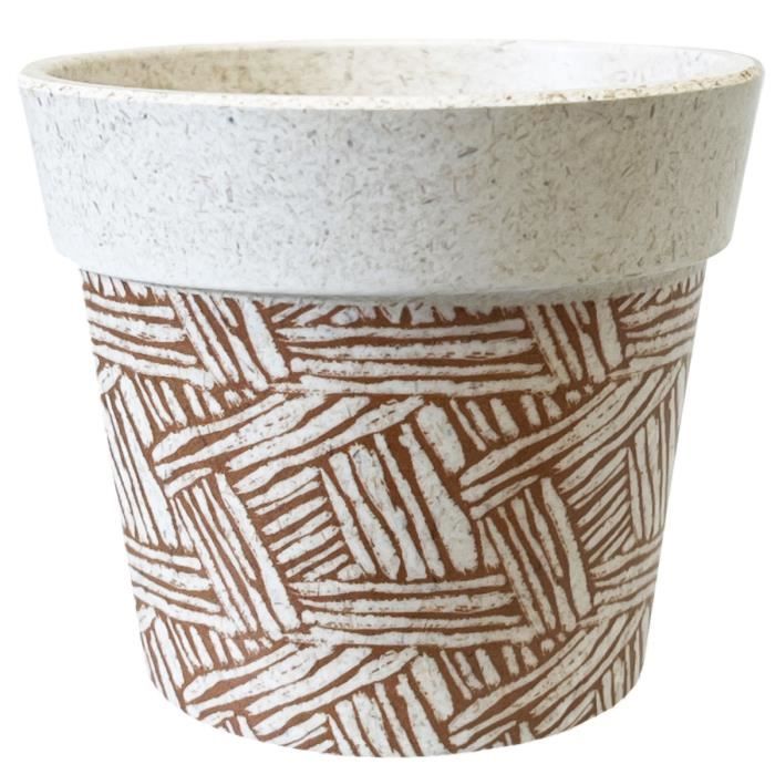 Mini cache Pot beige et ocre B - Cdiscount Jardin