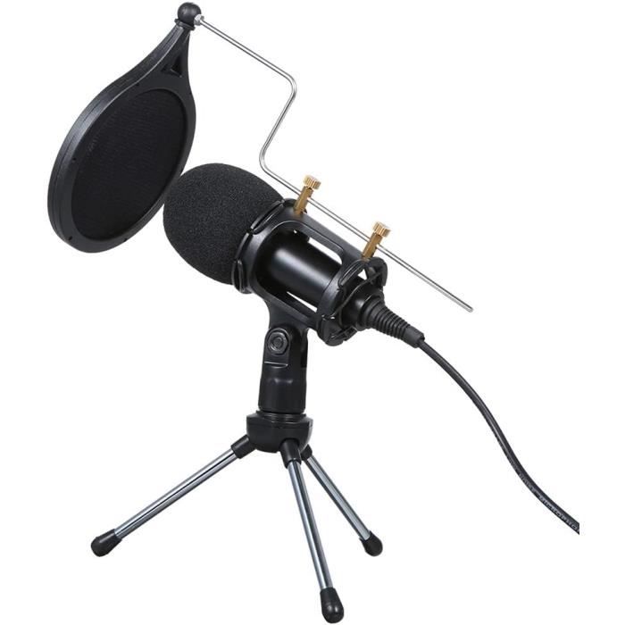 Microphone À Condensateur Filaire Audio 3.5Mm Studio Mic Enregistrement ...