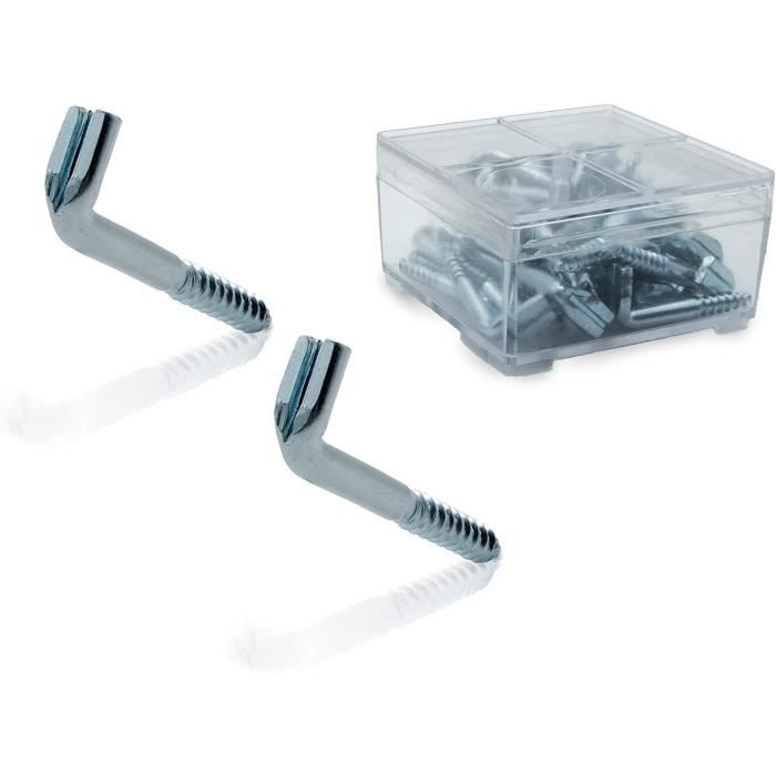 Lot de 30 crochets à visser droits avec fente - Vis à crochet ...