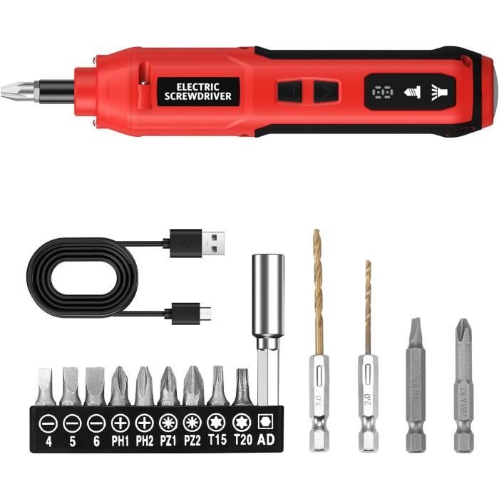 Mini Visseuse Sans Fil Professionnelle 3,6 V - Rechargeable - Avec 5 ...