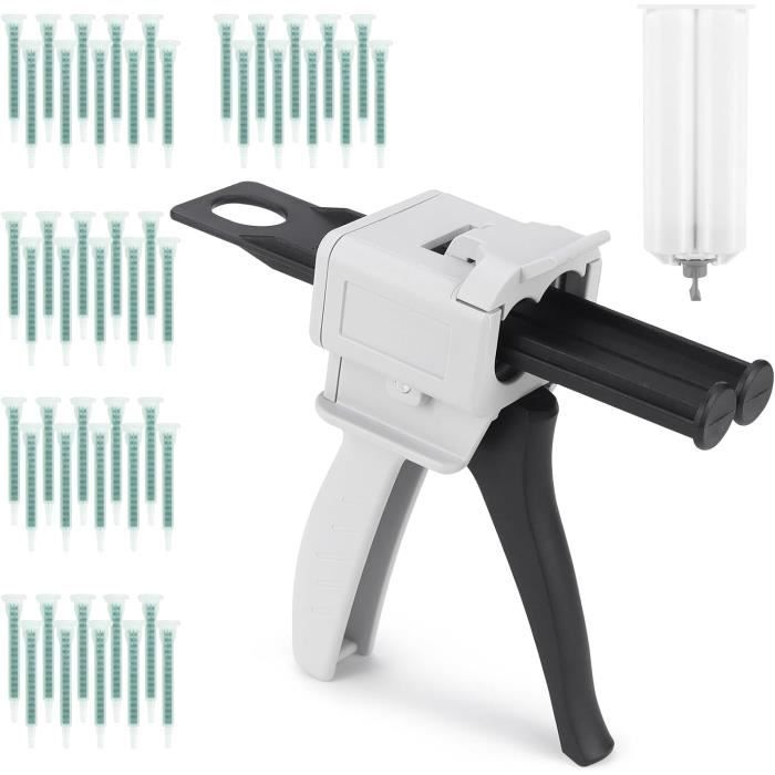 Pistolet À Colle Époxy Ab - 50 Ml - Avec Poignée - Pour Mélanger De La ...