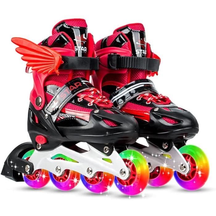 Rollers Enfants RUMOCOVO - Roues Lumineuses - Rouge - Tailles S/M/L ...
