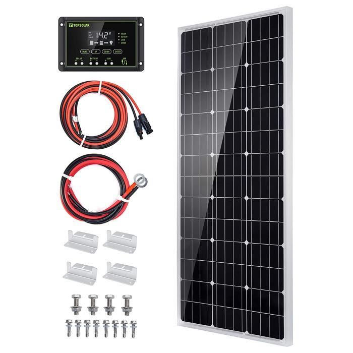 TP-solar 100W 12V Kit de panneau solaire monocristallin Off Grid System pour maisons RV Bateau ...
