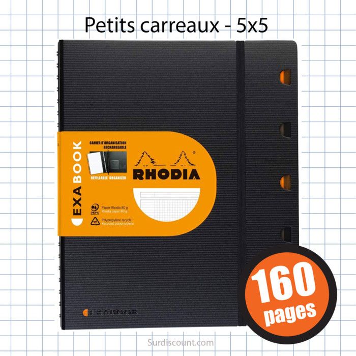 Cahier A4 - EXACOMPTA - Rhodia Exabook - 160 pages - Spirale - Petits ...