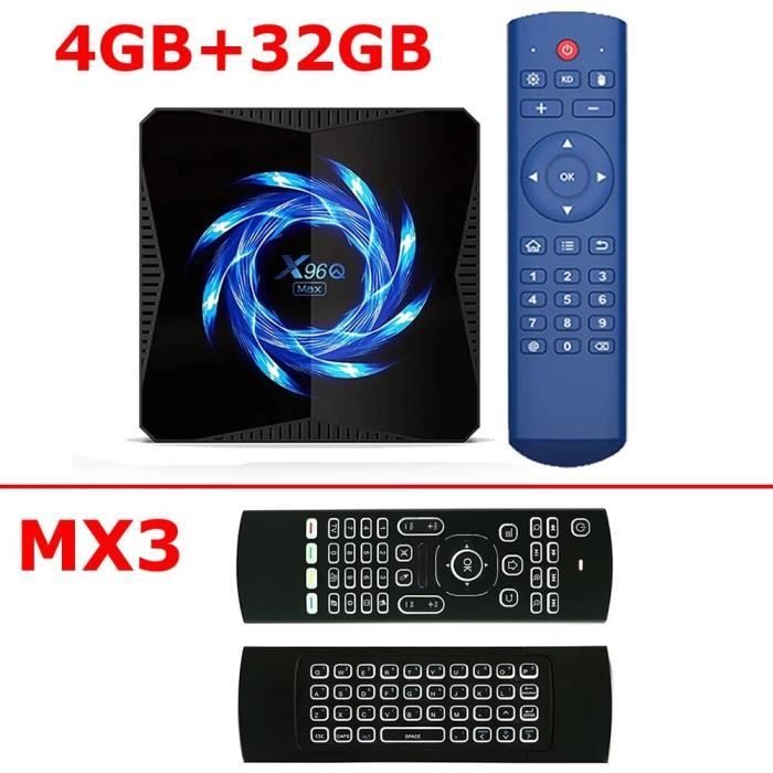 Boîtier Smart TV X96Q Max,Android 10,Allwinner H616,4 Go-64 Go,2.4 Go ...