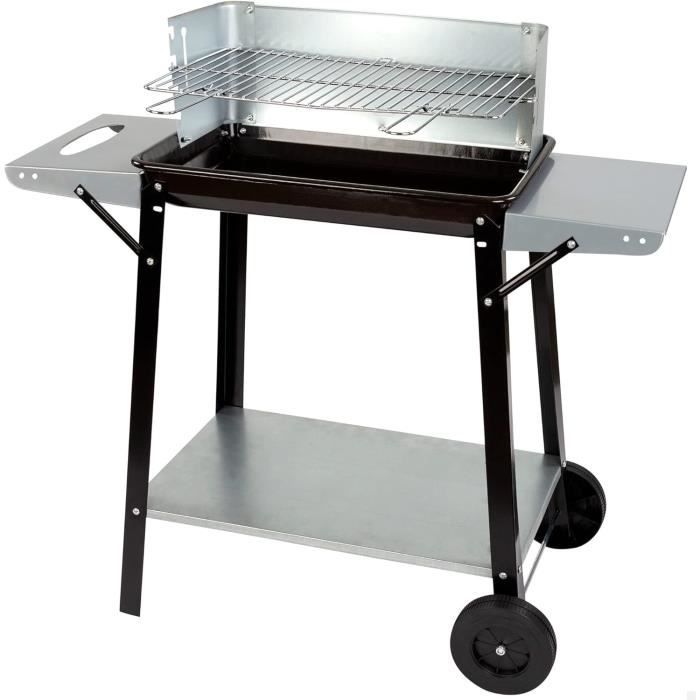 Barbecue Portable Au Charbon De Bois Avec Grille 4 Hauteurs[J52] - Cdiscount Jardin