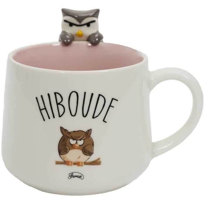Le Fabuleux Shaman 41-2X-001 Mug Animal 3D Hibou Hiboude Blanc ...