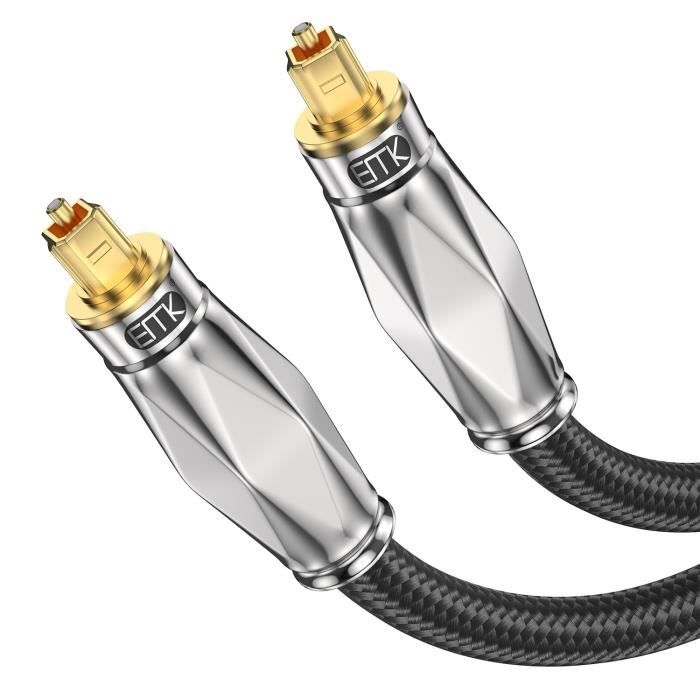 EMK Câble audio optique Câble audio optique Câble Toslink Câble Spdif ...