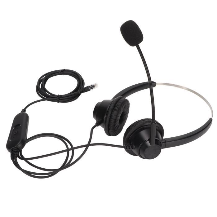 Casque téléphonique TMISHION H360D-RJ9-MVA RJ9 Business Headset avec ...