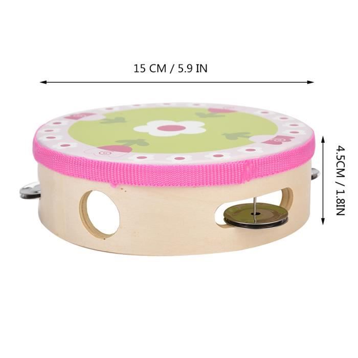 JIA 15cm Tambourin Tambour À Main Tambour Cloche Musical Percussion ...
