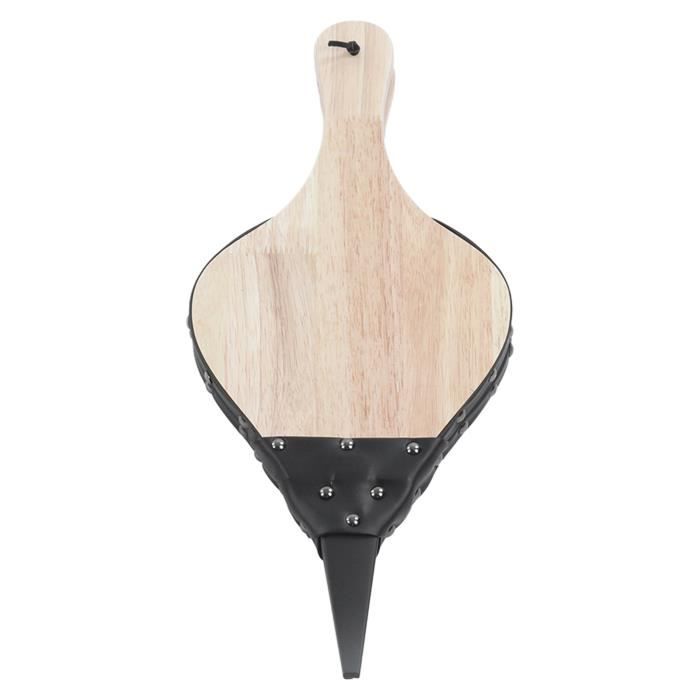 VINGVO Soufflet de cheminée en bois massif et cuir résistant au feu ...