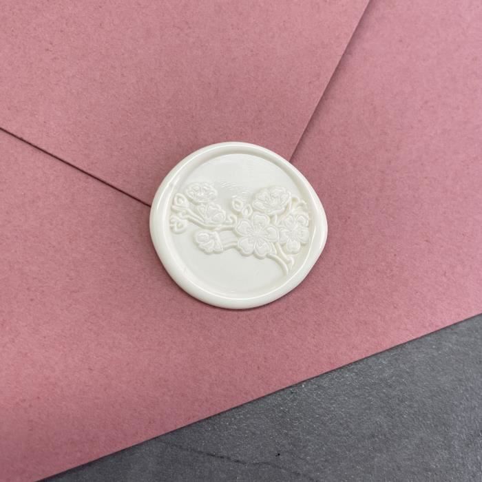 Ivory 80pcs Sceaux de cire finis aadhésifs motifs de fleurs pour cartes ...