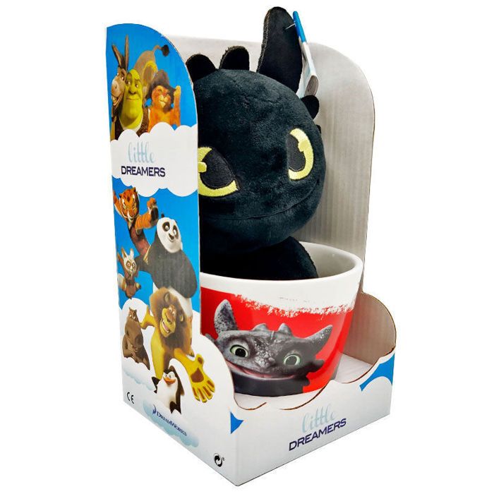Mug et peluche - DREAMWORKS ANIMATION - Toothless - Noir - Matériaux ...