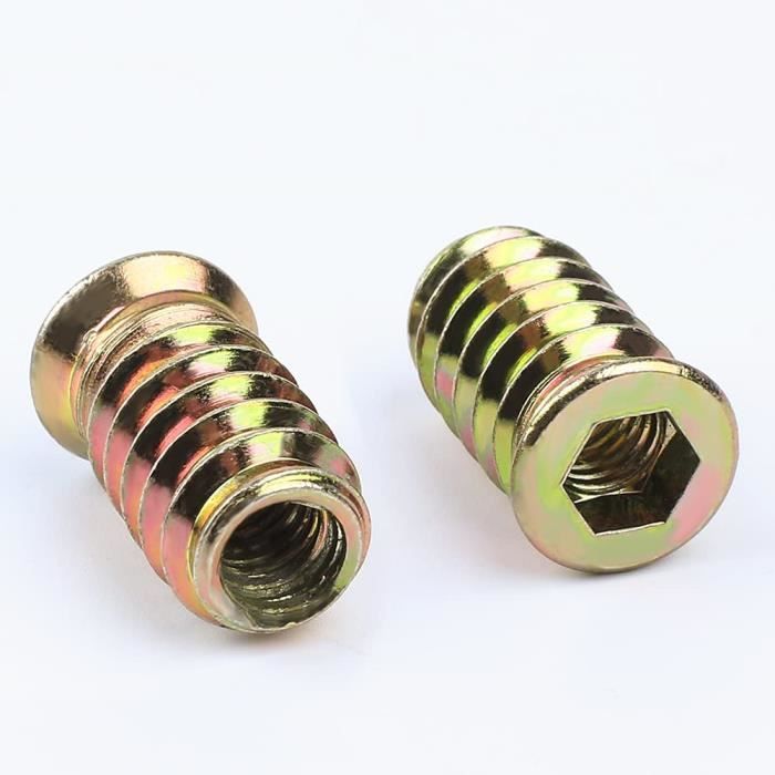 50Pcs M6 Inserts D'Écrou Alliage De Zinc Insert Filet Hexagonale Ecrous ...