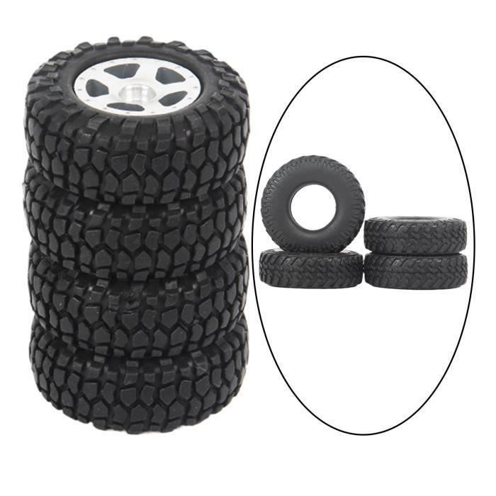 HuiYing-Lot de 4 pneus de roue de voiture sur chenilles RC pour accessoire de bricolage pour ...