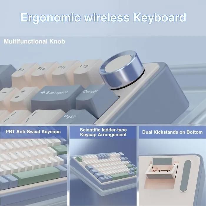 Clavier Gaming Mécanique Sans Fil Aula F75 75% - 3 Modes, Structure ...