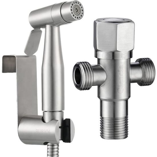 Douchette WC Kit Complet Portatif Douchette Toilette Inox Bidet Spray 2 ...