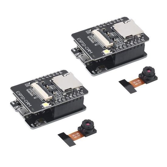 2X Carte de DéVeloppement Bluetooth ESP32-CAM-MB WIFI Module de Caméra ...