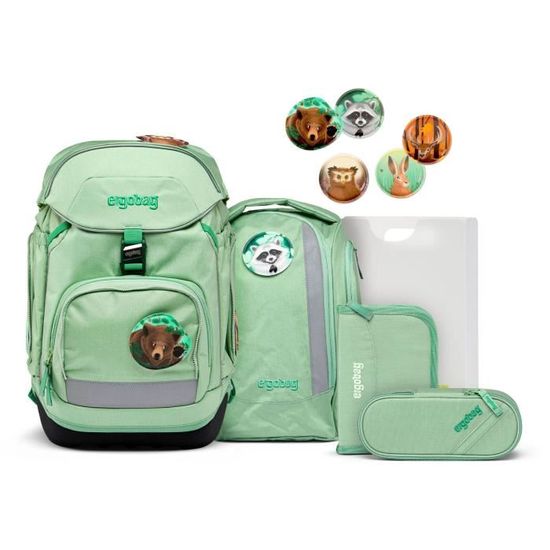 Ergobag Eco Hero-Edition Pack-Set 6-teilig WaldBärwohner [199345] - sac d'école cartable vert ...