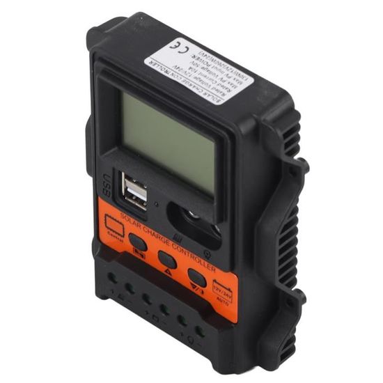 Contrôleur de Charge Solaire - GAROSA - K1688 - Écran LCD - 2 Sorties USB - 10A 130W 260W ...