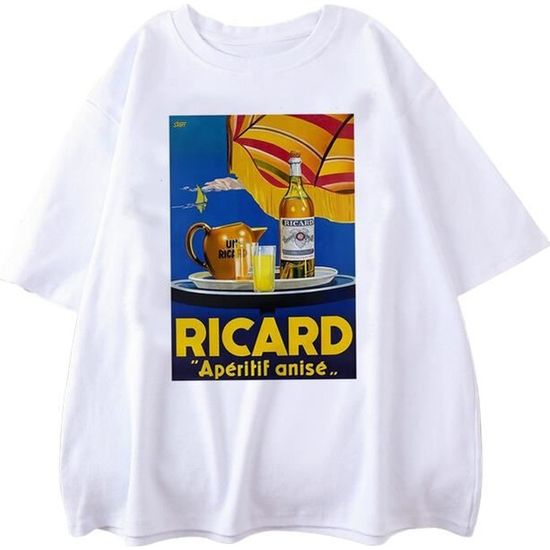 T shirt Ricard vintage - Rick Boutick - Blanc - Regular - Manches ...