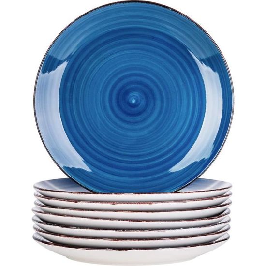 , Série Bella, Assiette Plate À Dîner, Assiette Grande En Céramique 8 ...