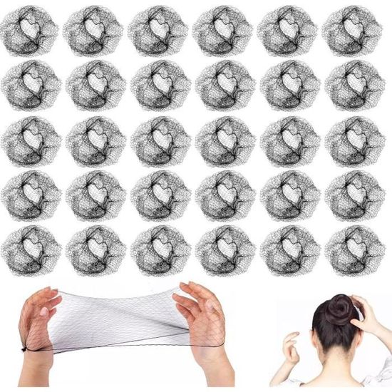 30 Pièces Filet Chignon Filets À Cheveux À Mailles Fines Invisible ...
