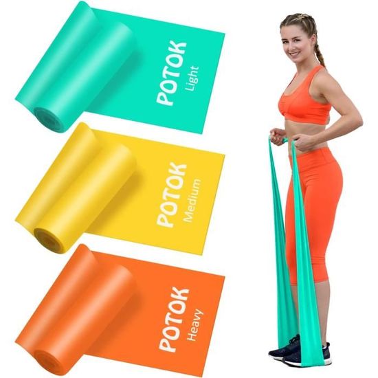 Bande Élastique Fitness, 1,5m Équipement d'Exercices Élastique Bande de ...