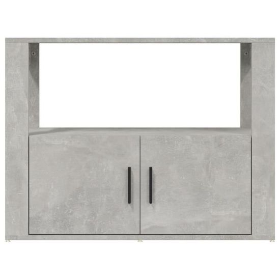 FAN - Buffet Gris béton 80x30x60 cm Bois d'ingénierie - YOSOO - DX7194 ...