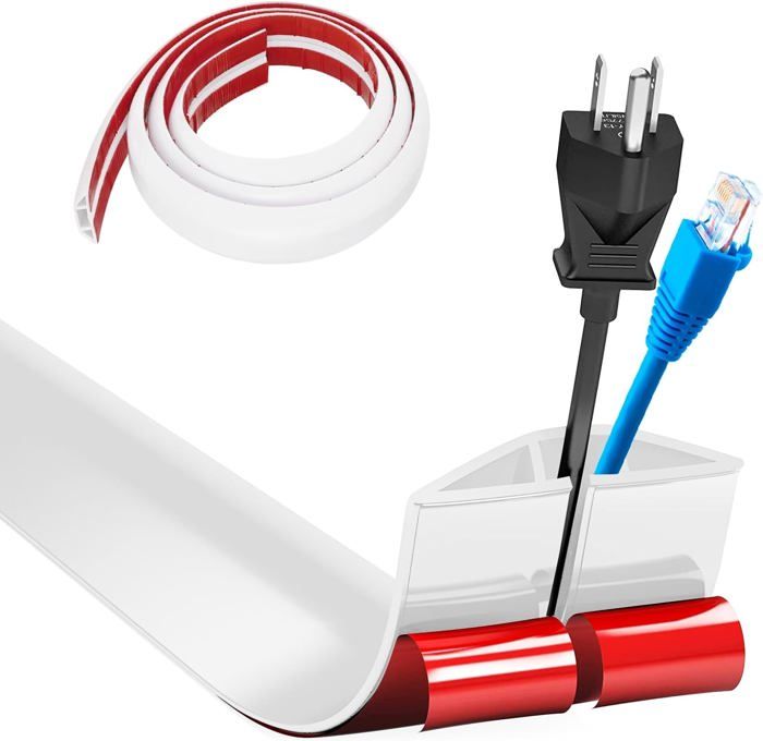 Cache Cable Sol, Petit Canal De Câble Flexible, 1M X 5Cm Protege Cable ...