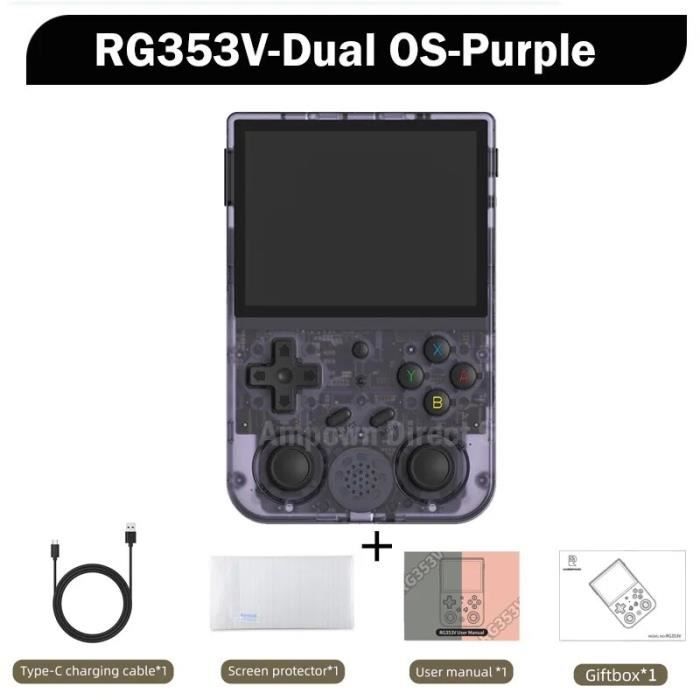 Console de jeux vidéo Portable - Rg353v violet - 256G(35K Games ...